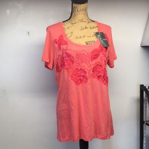 Po Pori | Tops | Po Pori Hand Embellisher Womens Top Size Large | Poshmark